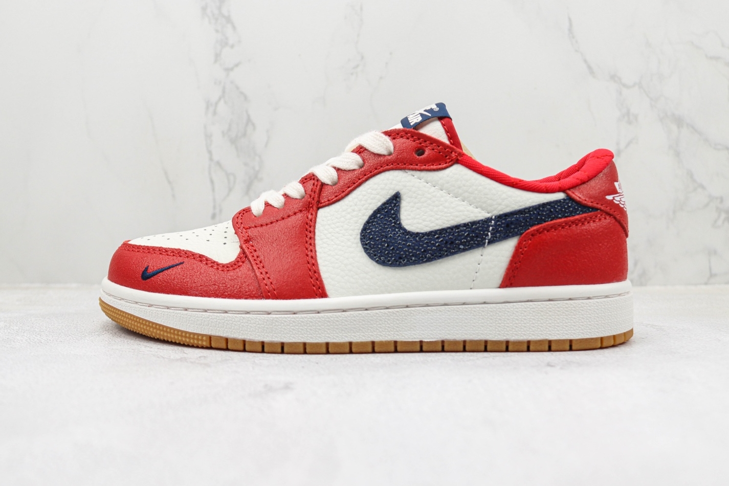 Air Jordan 1 Low OG Shattered Backboard Custom - Red/White/Black DZ0790-100