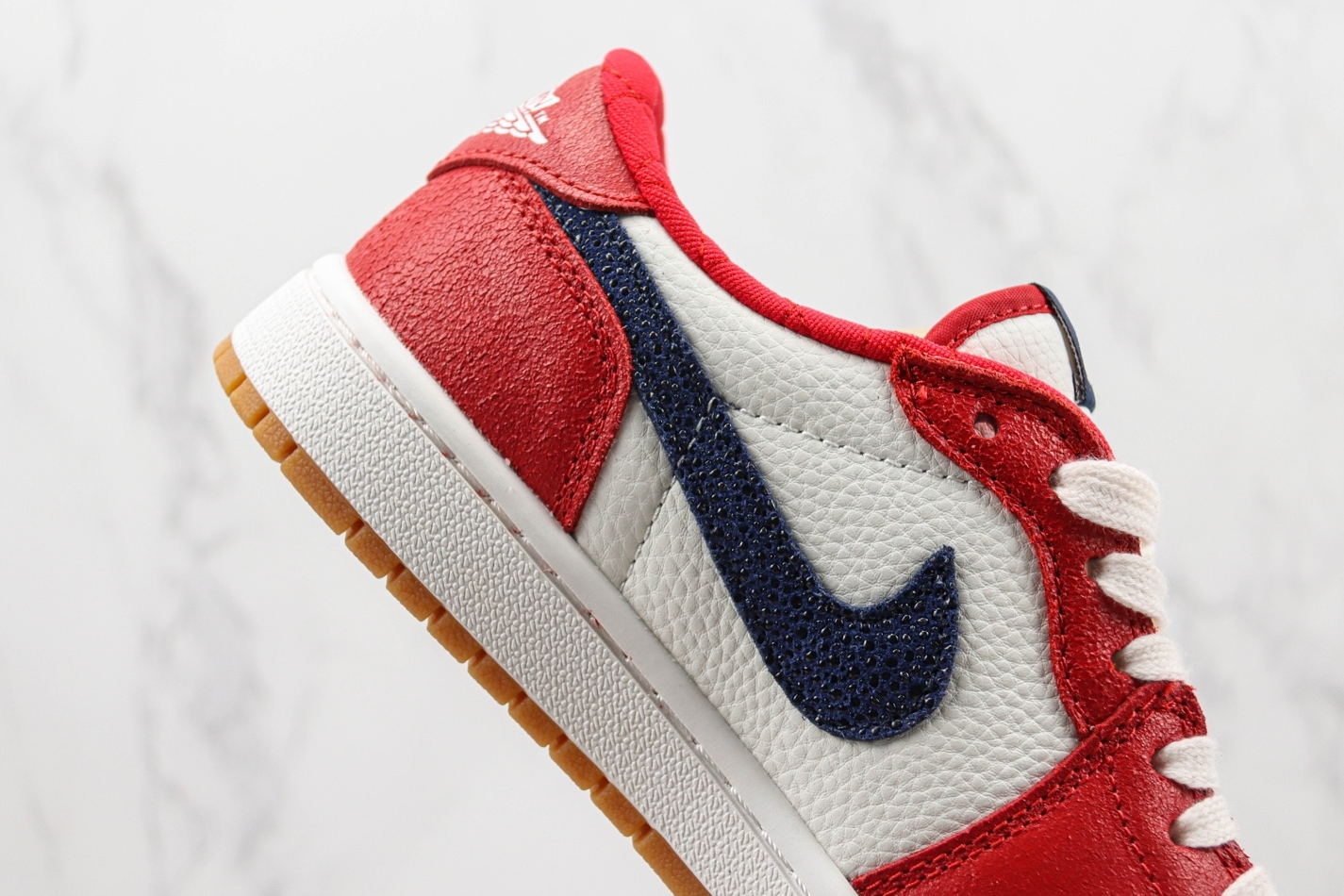 Air Jordan 1 Low OG Shattered Backboard Custom - Red/White/Black DZ0790-100