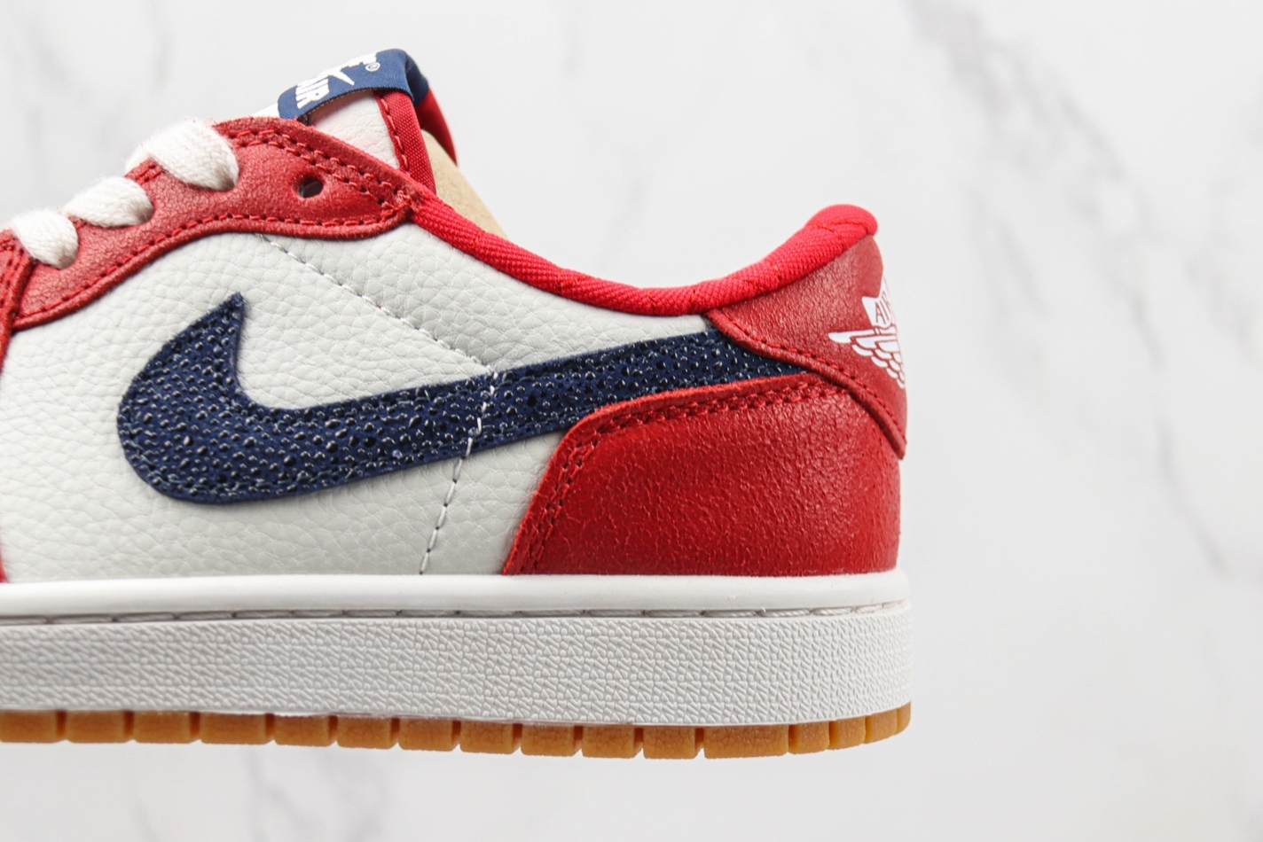 Air Jordan 1 Low OG Shattered Backboard Custom - Red/White/Black DZ0790-100